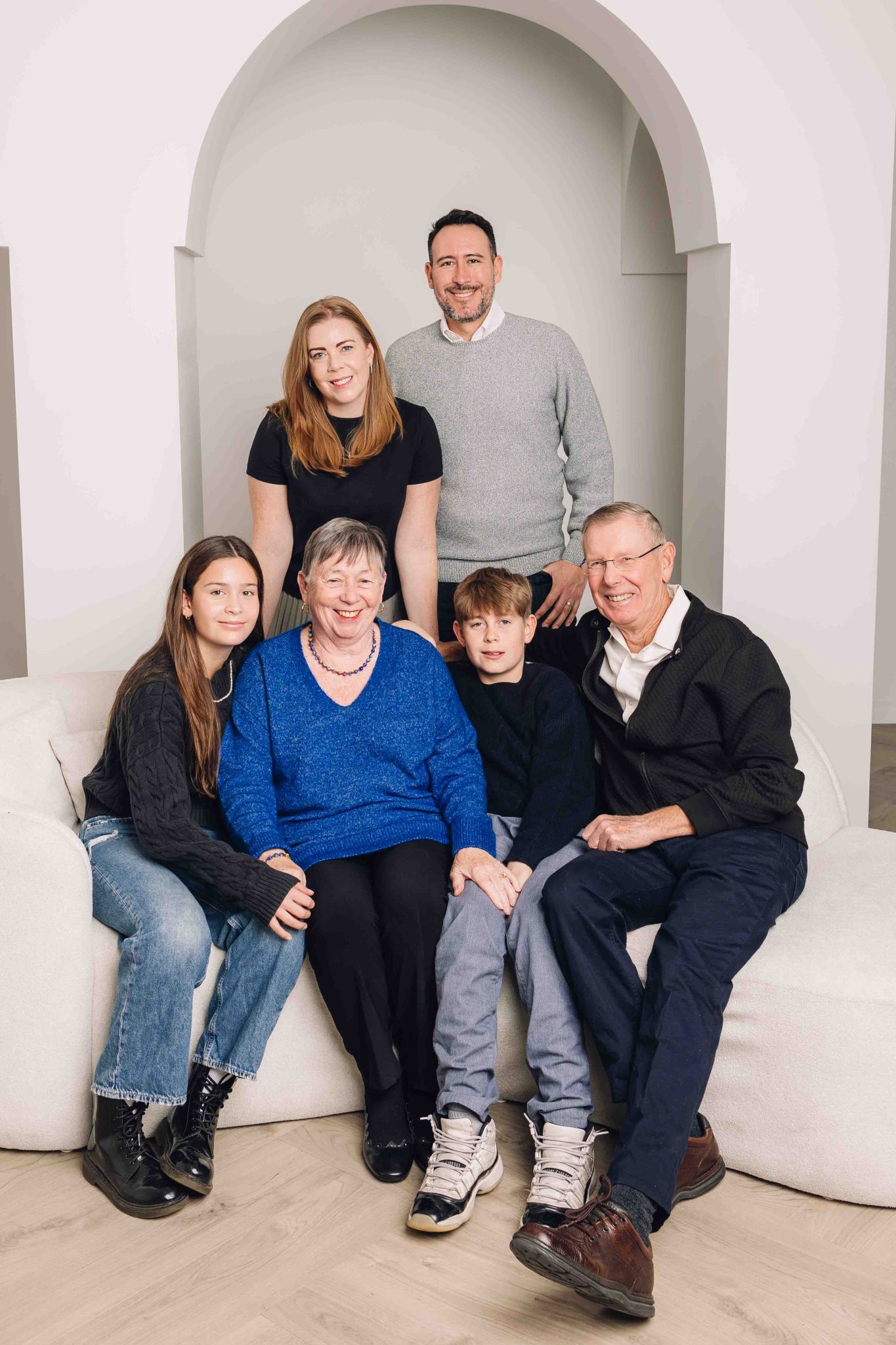 Studio Family Session with Grandparents - Michelle Little Photography